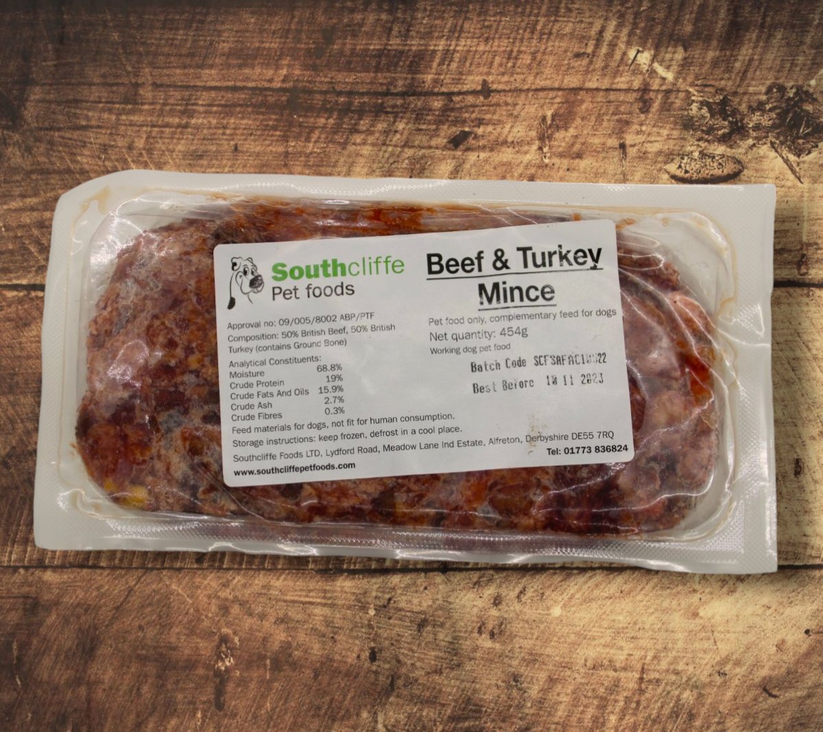 Southcliffe - Beef & Turkey Complete 454g | Carniraw Ltd