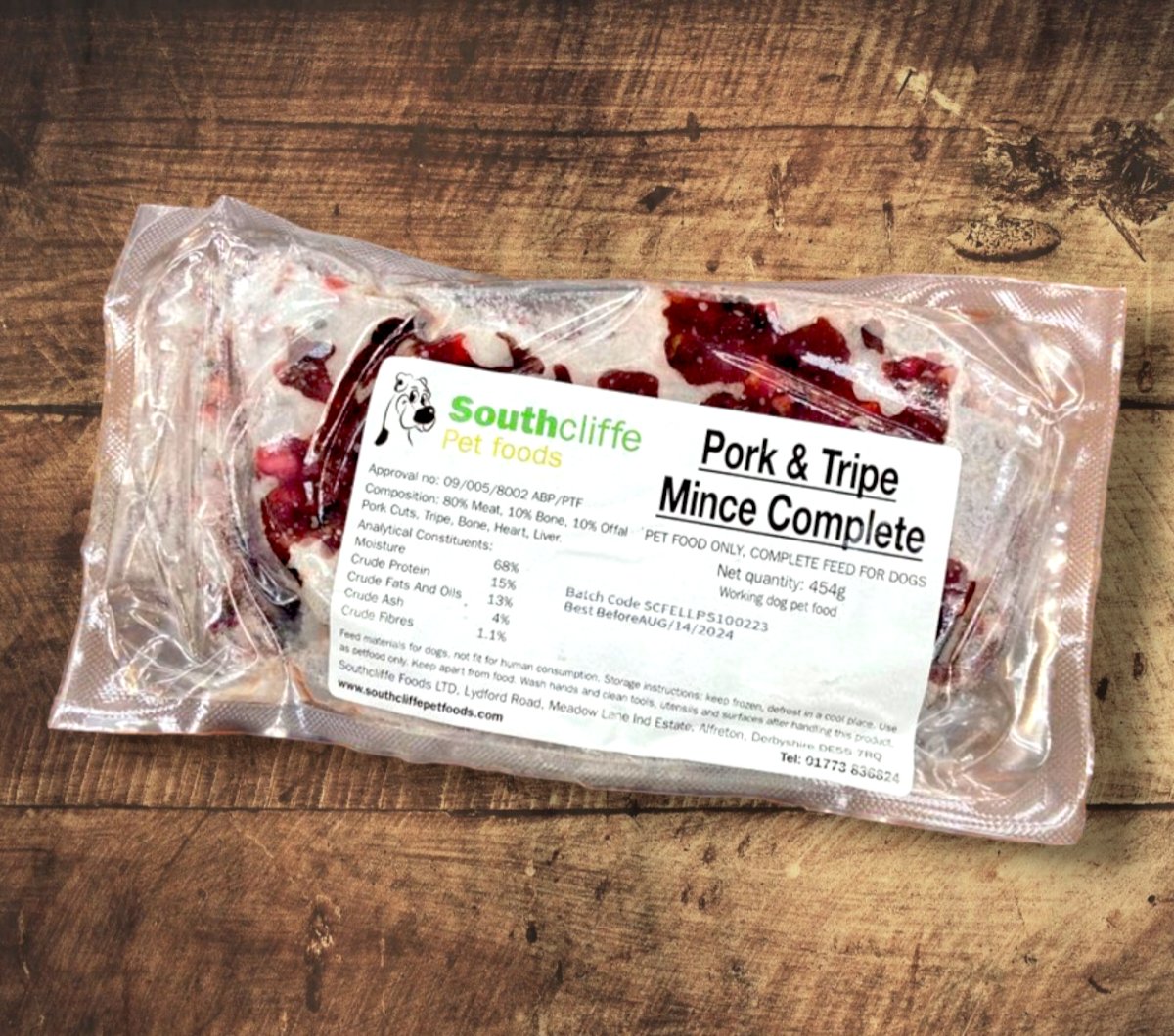 Southcliffe - Pork & Tripe Complete 454g | Carniraw Ltd