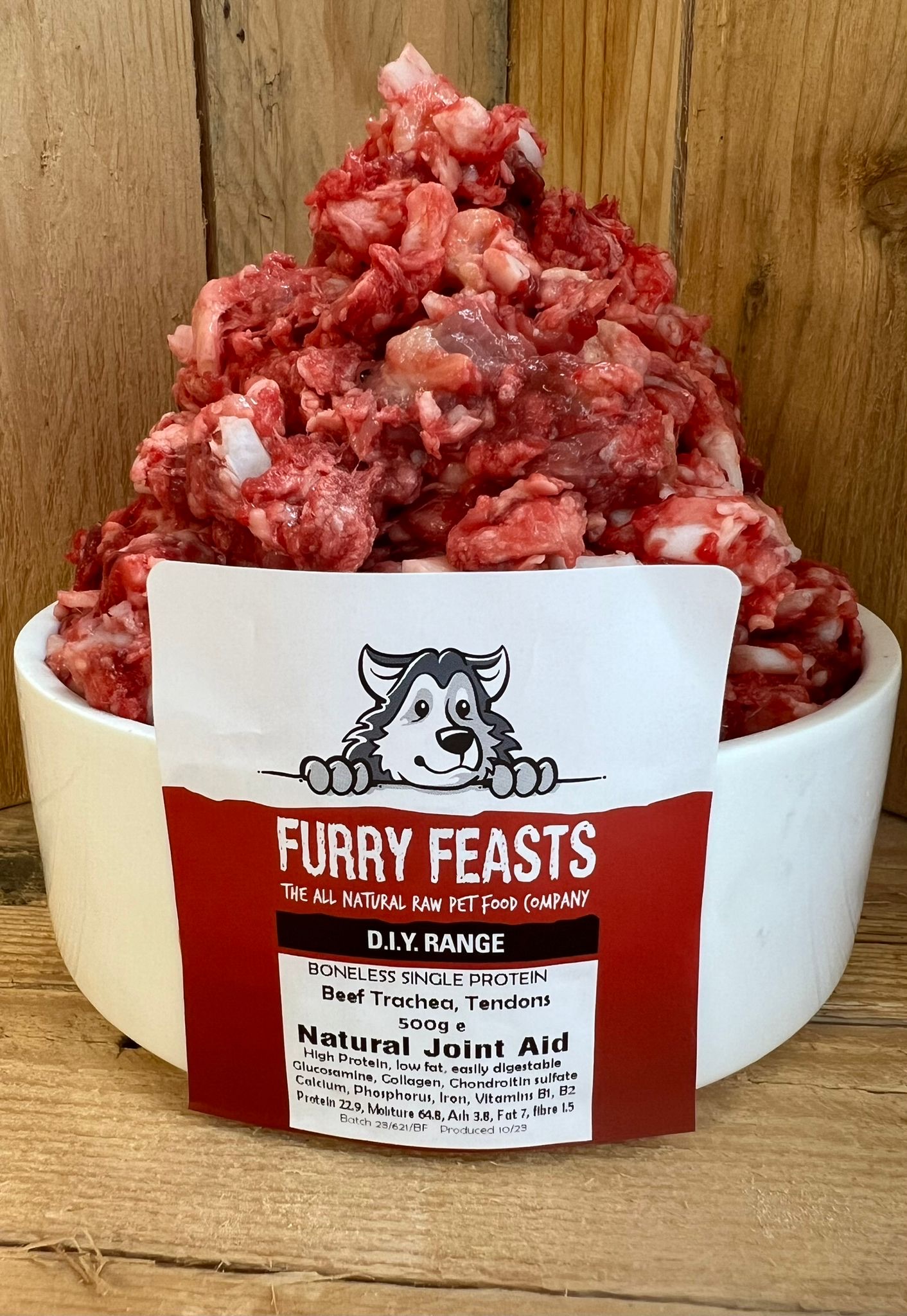 Furry Feasts - Minced Beef Trachea & Tendons (100% Natural Joint Aid ...