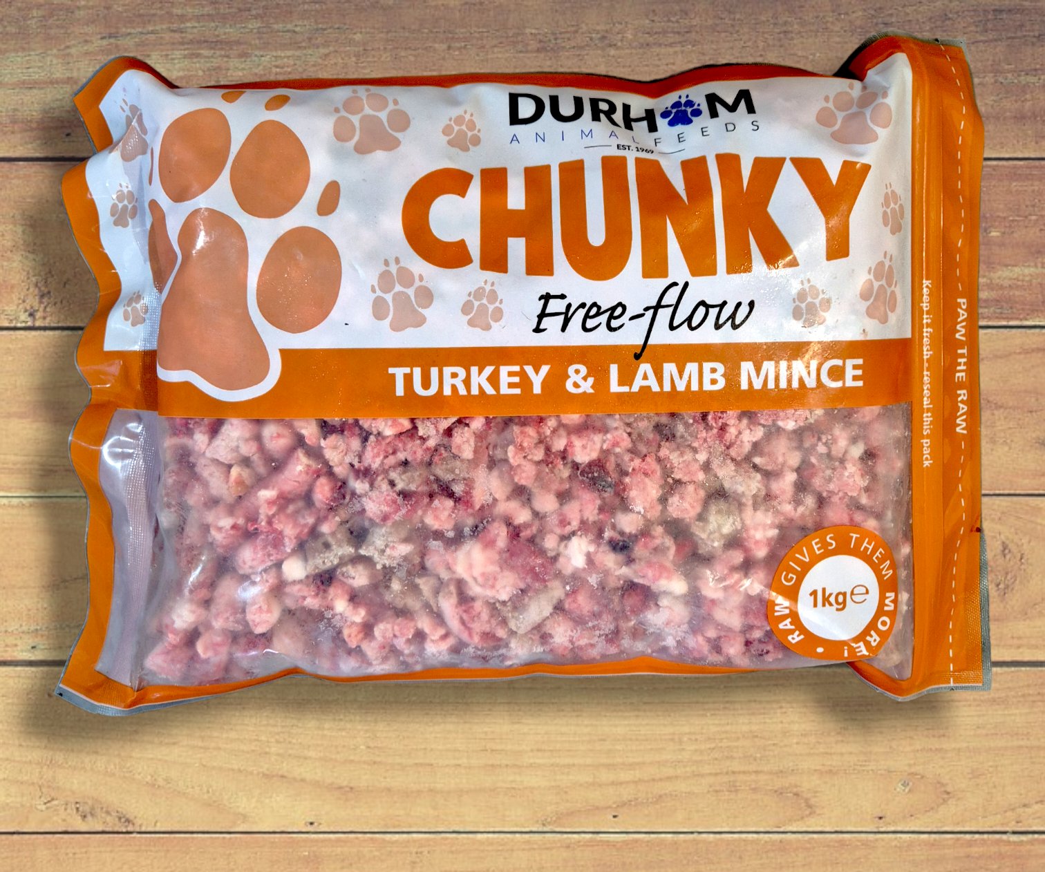 Durham - Freeflow Turkey & Lamb Complete 1kg | Carniraw Ltd