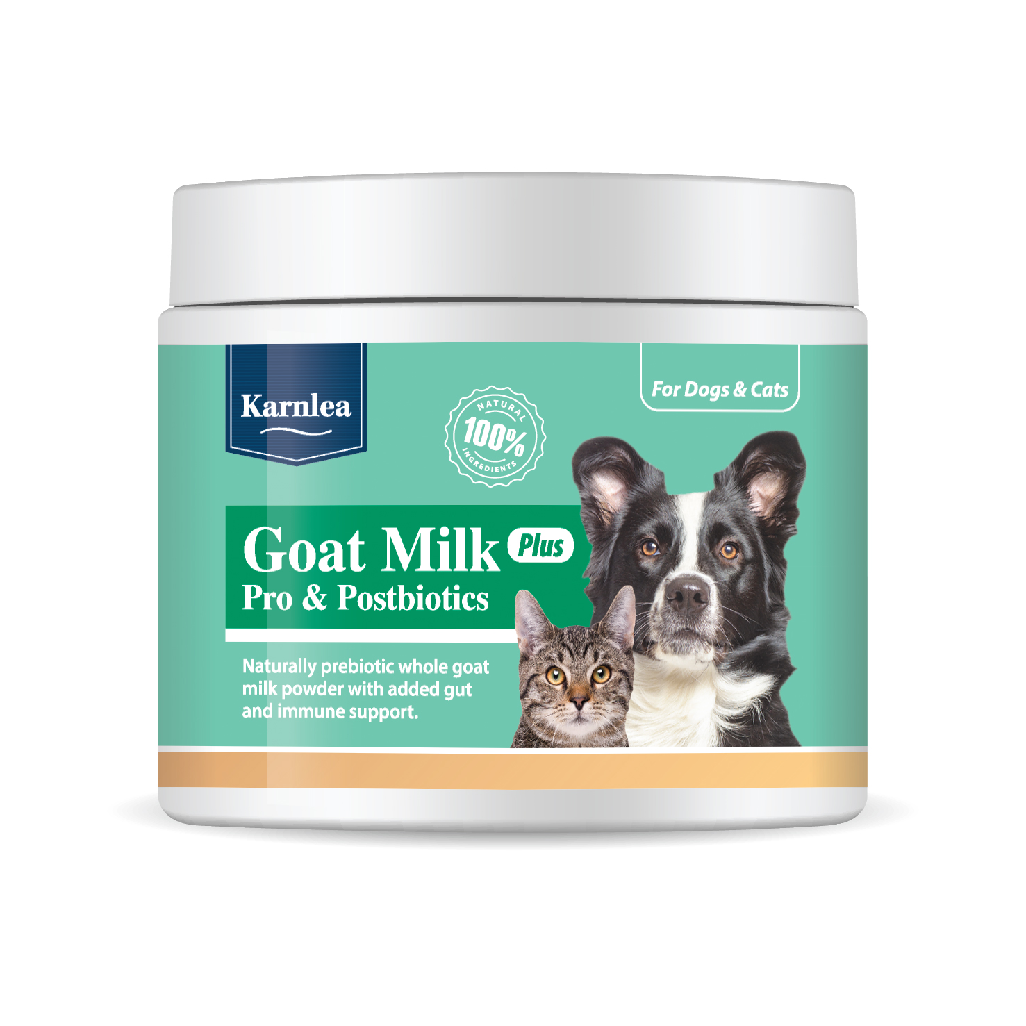 Karnlea - Goat Milk Plus Powder with Pro & Postbiotics 200g | Carniraw Ltd