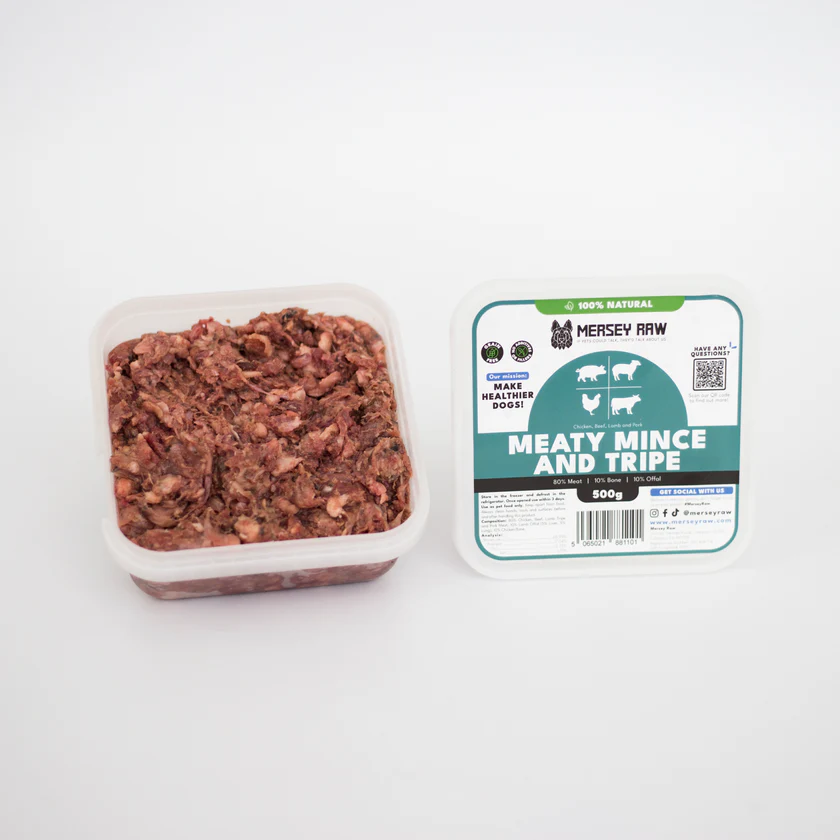 Mersey Raw - Meaty Mince & Tripe Complete 500g | Carniraw Ltd
